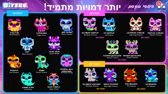 Bitzee Magical - ביטסי חיות קסומות וירטואליות מגיבות למגע מבית SPINMASTER
